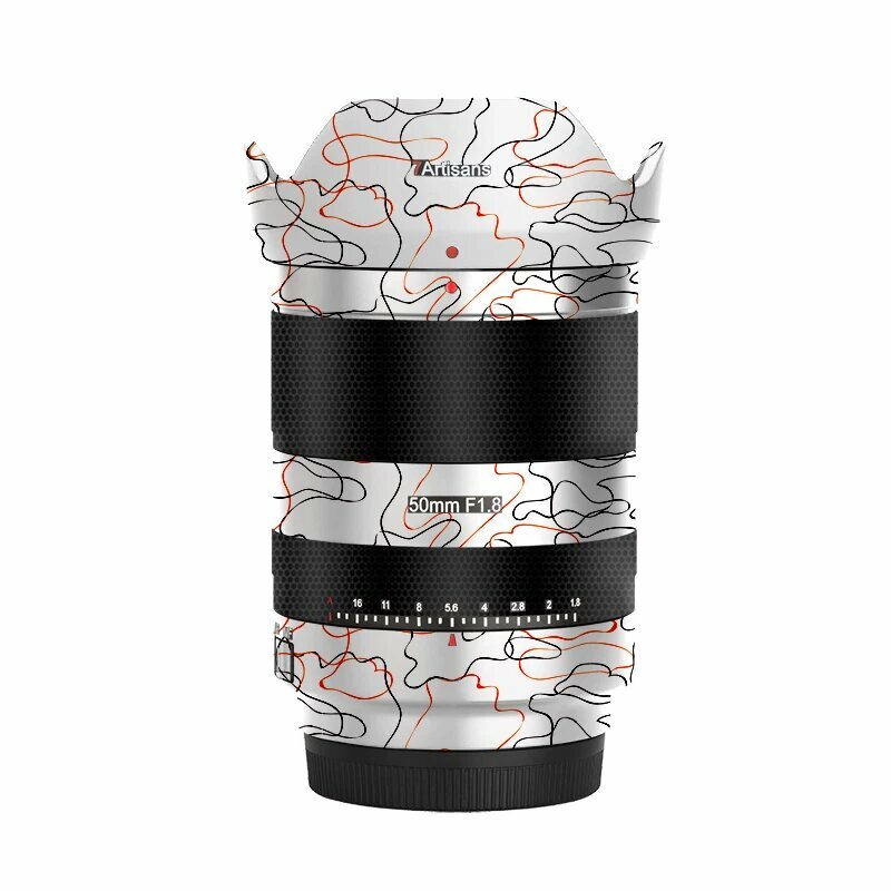 Защитная пленка для объектива E-Mount 50mm f/1.8, узор игла нить, клейкая, пленка для камеры
