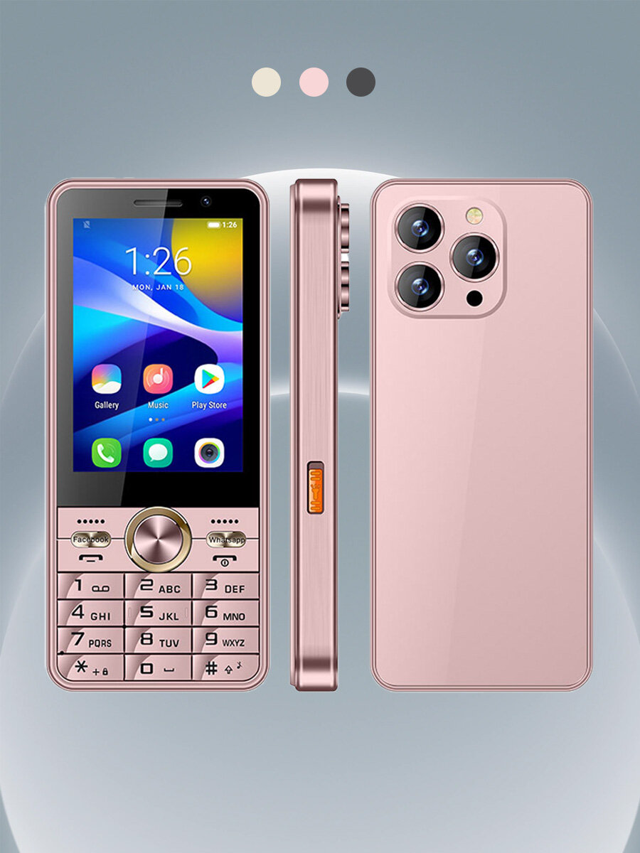 Смартфон кнопочный 4G , GPS и видеозвонками Андроид Долгий срок батареи Подходит для пожилых людей