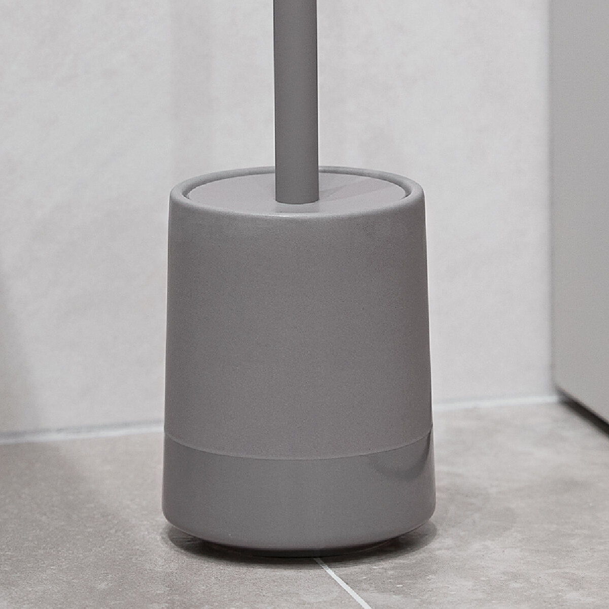 Ершик для унитаза напольный с подставкой, керамический Magma серый