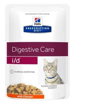 Hill's (Хиллс) Diet ID Prescription Digestive Care корм для кошек с болезнью ЖКТ Курица пауч 85гр 12шт