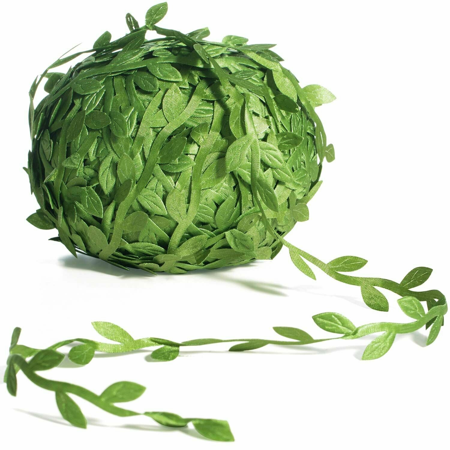 Искусственная лента с листьями винограда для декора 20 метров, оливково-зеленый цвет, водонепроницаемая, долговечная, для свадеб, вечеринок и рукоделия