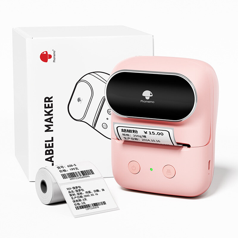 Термопринтер Phomemo для печати ценников на одежде, принтер штрих-кодов, принтер ценников для трансграничной торговли.