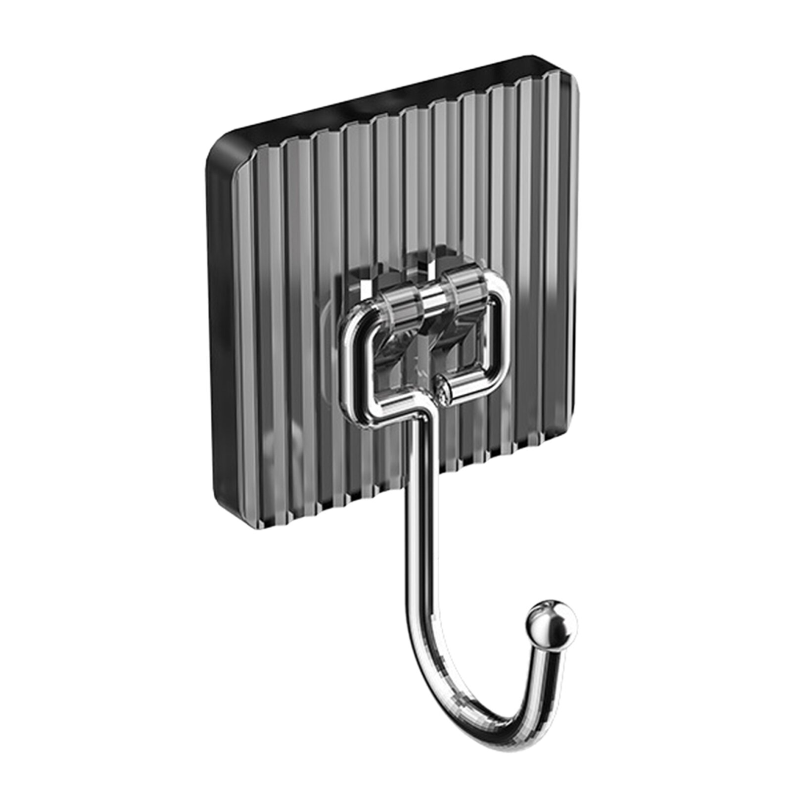 Adhesive Hook Punch Free Holder Strong Self Sticky Hanger Seamless Wall Kitchen Bathroom Gray