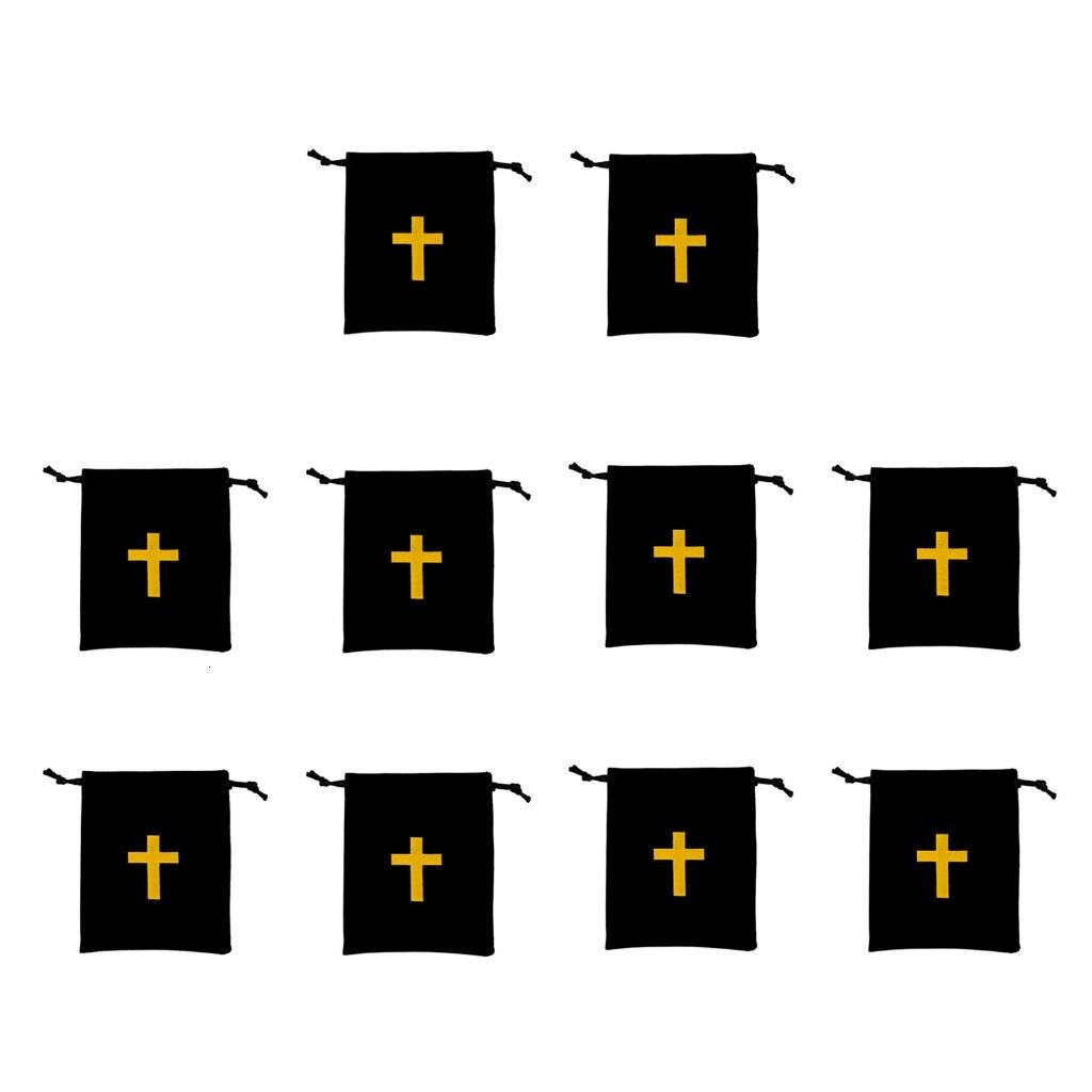 Велюровые мешочки для драгоценностей, 10 шт, L