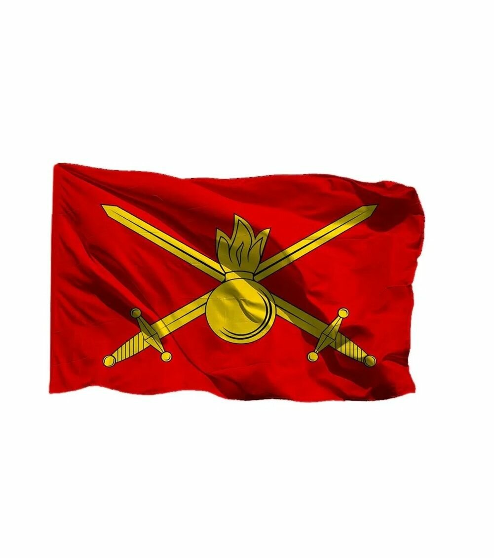 Флаг Сухопутных войск на шёлке, 70х105 см для ручного древка