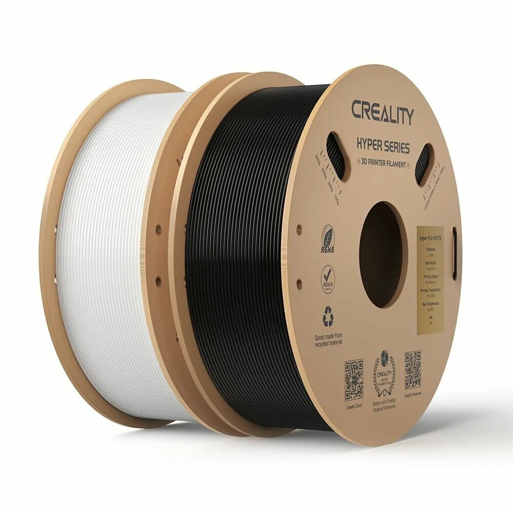 3D - принтер. Материал для 3D - печати Creality Hyper Series, пластик PLA, по 1 кг, 2 кг в сумме (диаметр 1,75 мм).