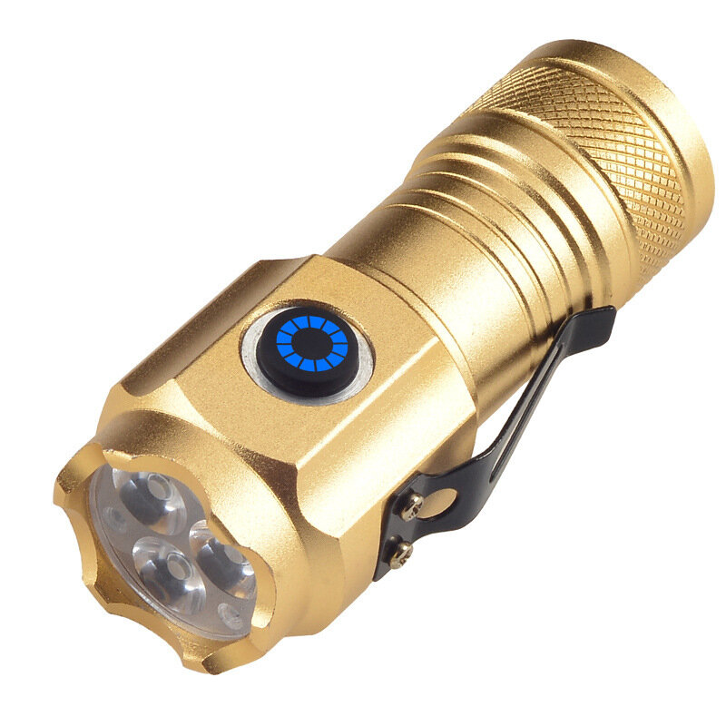 Трехглазый мощный фонарик дальнего действия, магнитная маленькая стальная пушка, длинная трубка, портативное наружное