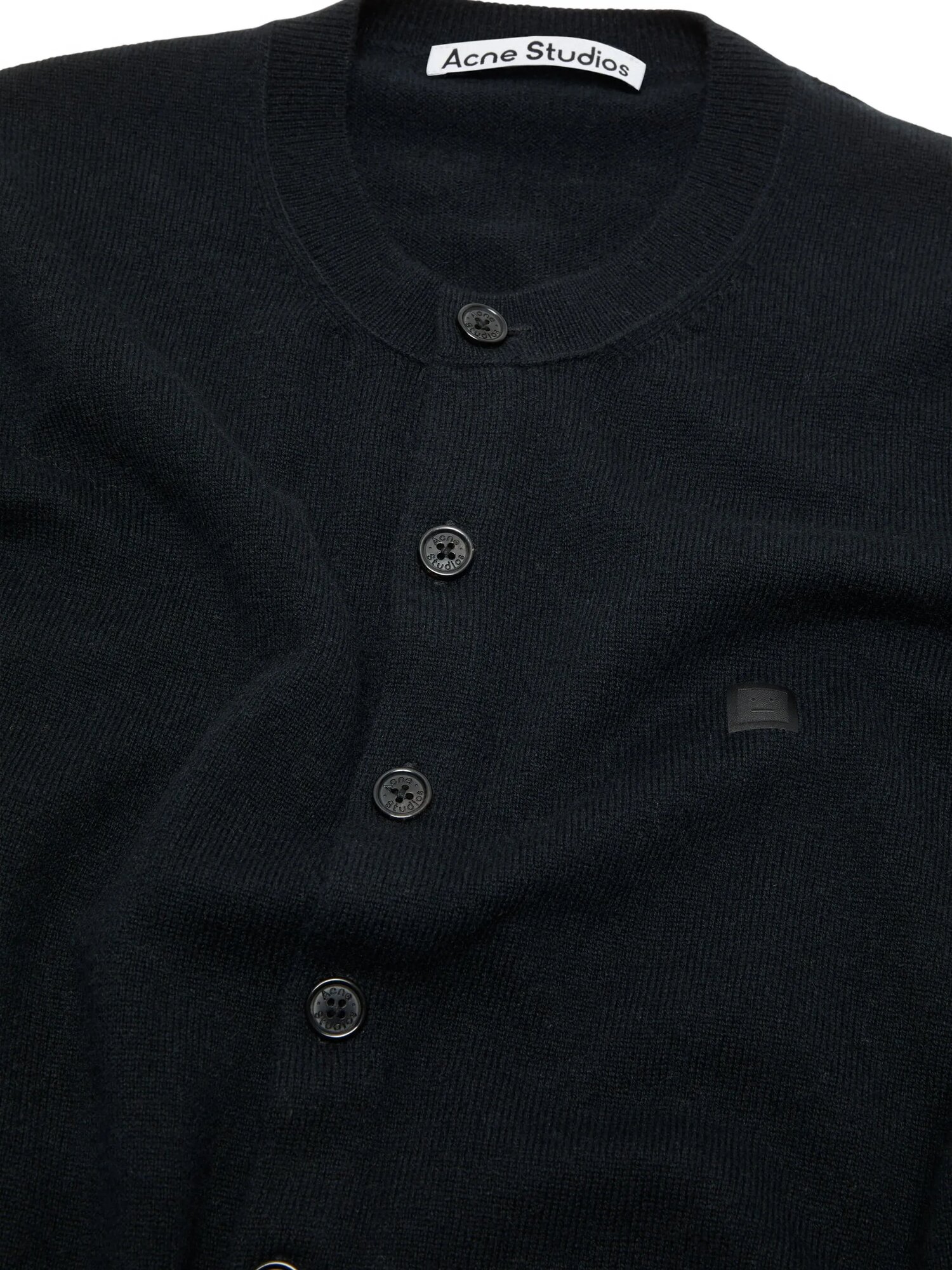 Кардиган Acne Studios Button cardigan, размер XL, черный — фото 1