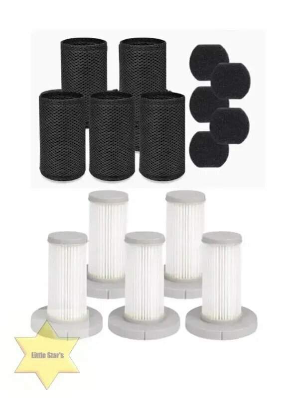 5 HEPA-фильтров 5 трикотажных фильтров 5 моторных хлопковых фильтров Подходит для вертикальных ручных пылесосов Deerma DX700, DX700S, DX700C, DX700 PRO.