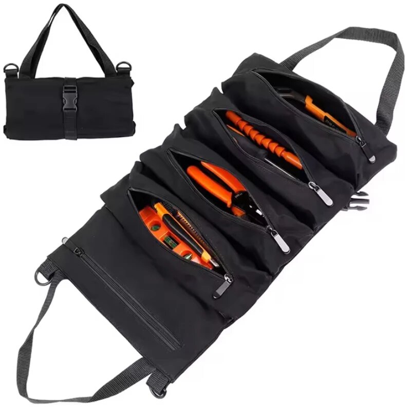 Многоцелевая Складная Сумка Для Инструментов Из Ткани Оксфорд, Марлевый Рулонный Гаечный Ключ, Органайзер Для Хранения Ключей