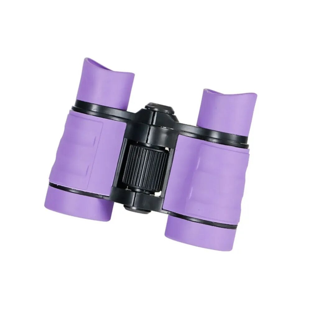 Фиолетовый бинокль для детей, стимулирующий любознательность и интерес к наблюдению за птицами, размер 7,5 3,7 см
