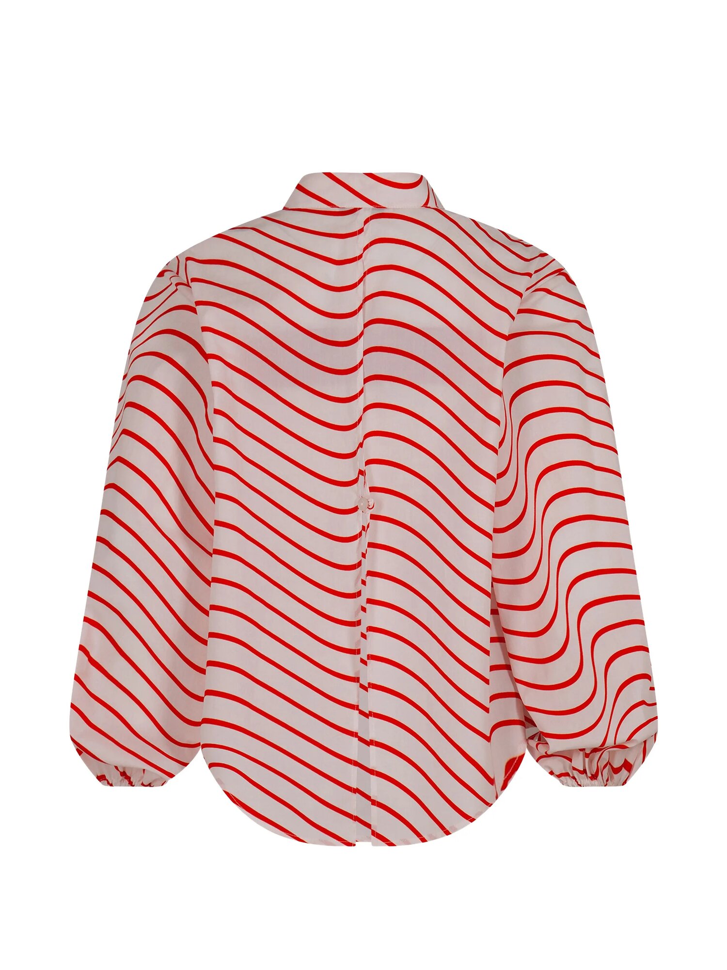 Блуза MSGM Patterned long-sleeved blouse, размер 4 года, красный — фото 1
