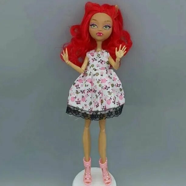 Monster High Кукла Кэти Нуар с подвижными суставами 27cm, модная игрушка для девочек, подарок на Хэллоуин