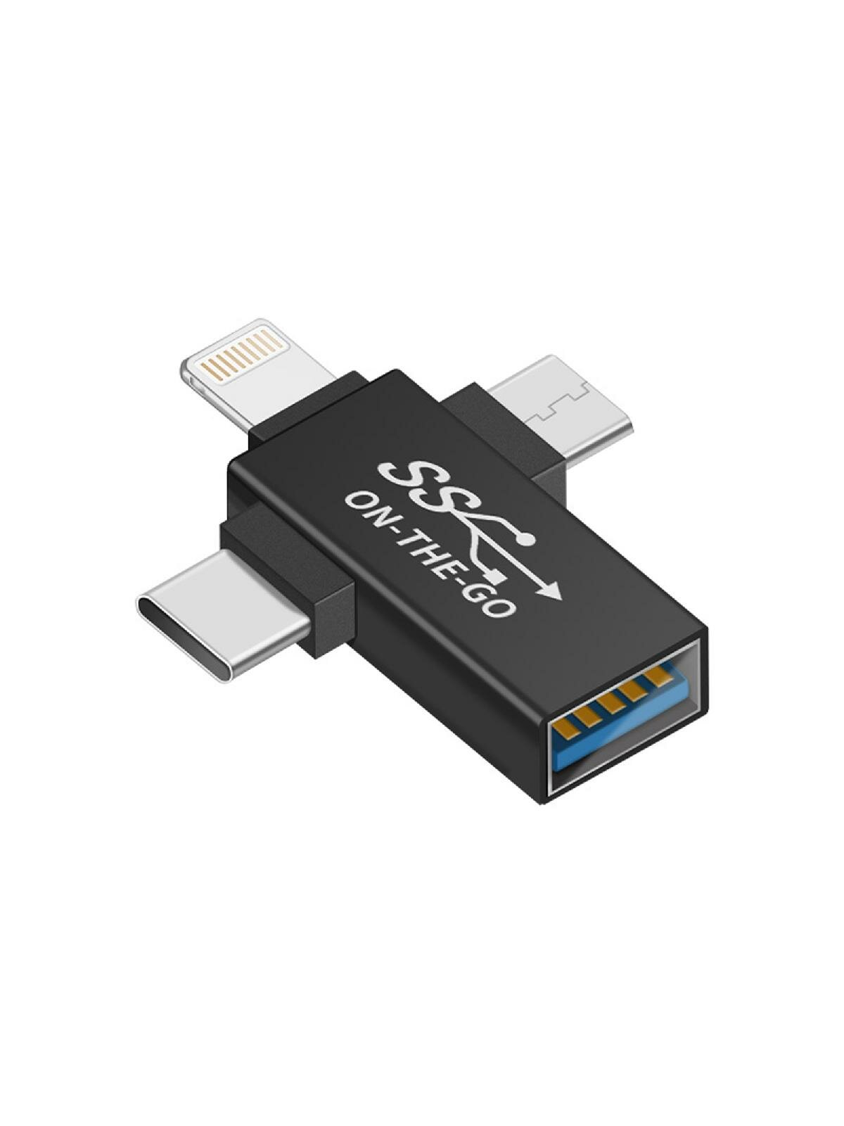 OTG Адаптер 3 в 1 Type C Micro USB 3.0 OTG Адаптер Широко Совместимый Конвертер