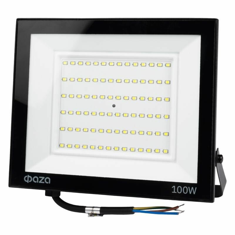 Прожектор светодиодный СДО-20 100Вт 6500К IP65 230В BL прозр. закаленное стекло ФАZА 5047341