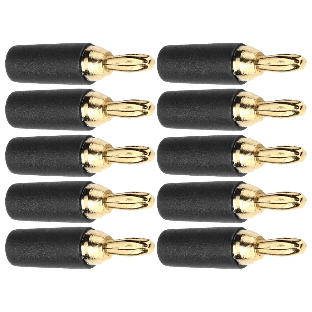 Набор разъемов «банан» 2,5 мм, медные, позолоченные Black
