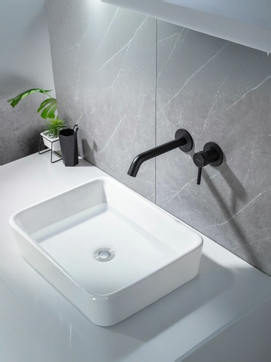 Смеситель для раковины Allen Brau Priority 5.31030-31 черный матовый (с внутренней частью) – раковина для ванной комнаты