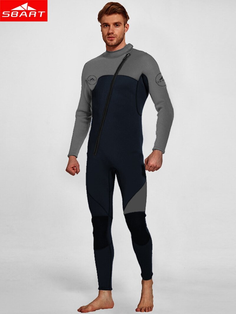 Гидрокостюм мужской длинный неопрен 3 мм Теплый и плотный гидрокостюм для серфинга и дайвинга