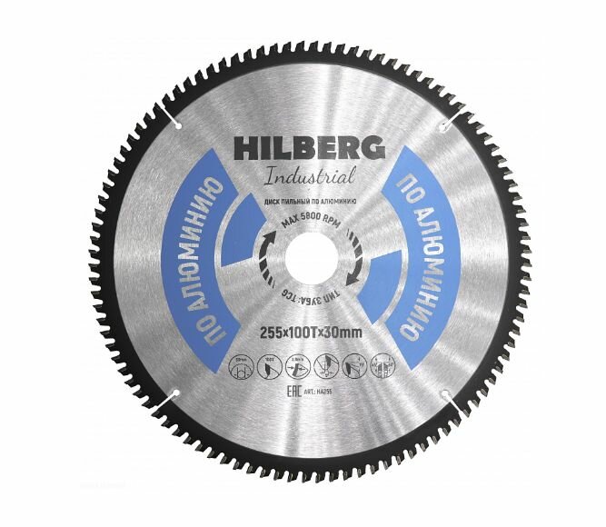Диск пильный Hilberg Industrial Алюминий 255мм 255х100Тх30мм