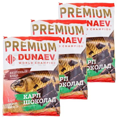Прикормка Dunaev Premium Карп-Сазан Шоколад 3кг.