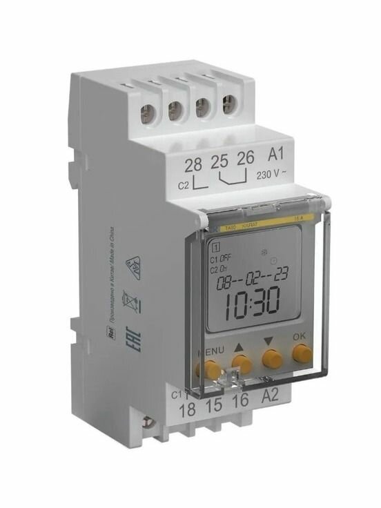 Таймер ТА80 астрономический 16А 230В на DIN-рейку KARAT IEK