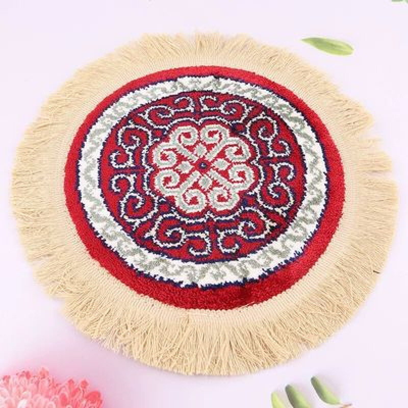 Коврик для ковра Синьцзян Хэтянь Этнический стиль Ковер для спальни Европейский стиль Гостиная Шерсть Шелк Хлопок Прикроватный круглый диван Кофейный столик