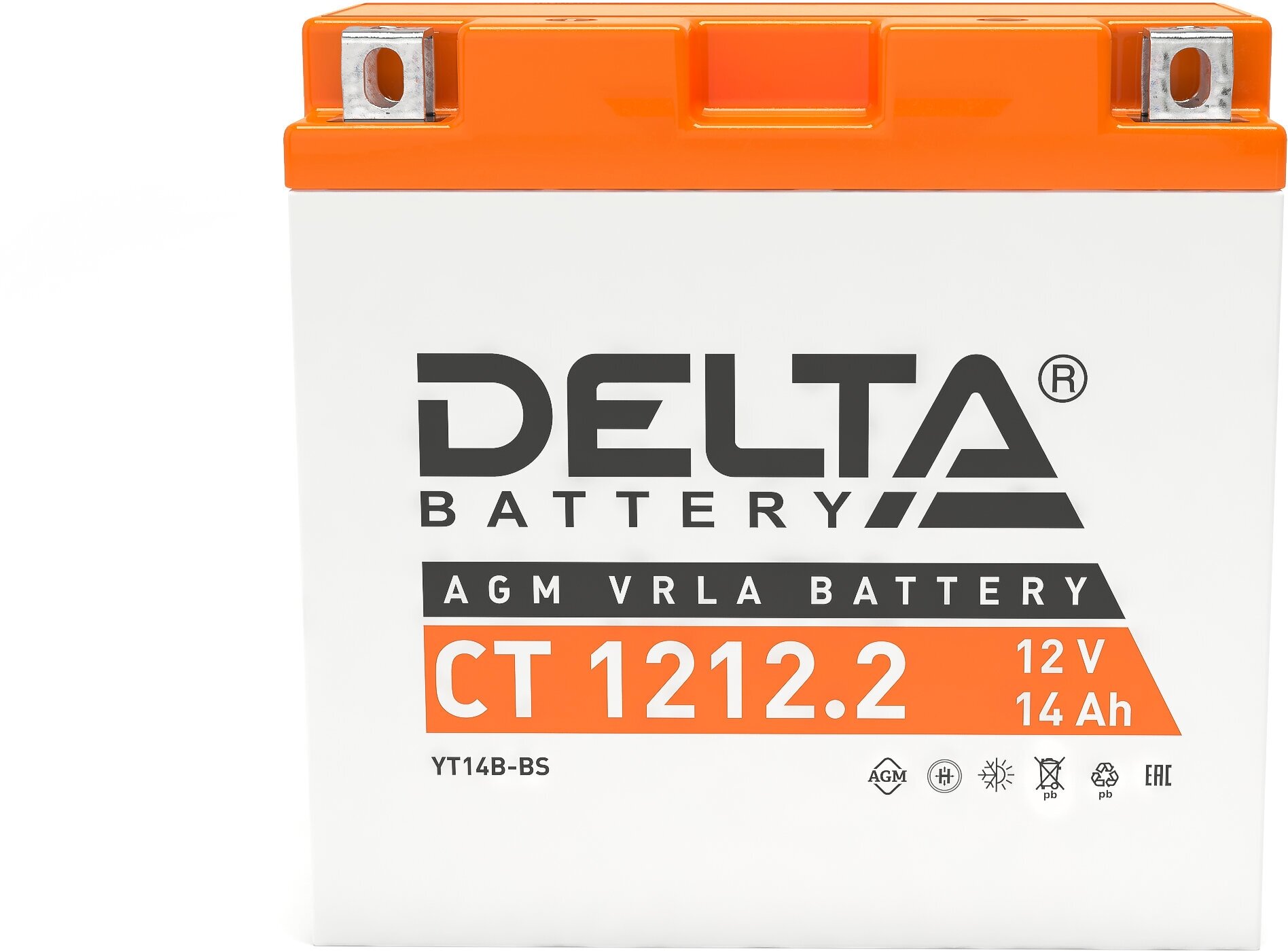 Аккумулятор Delta CT 1212.2 14Ah 12V 155A (+-) 151х71х146 YT14B-BS