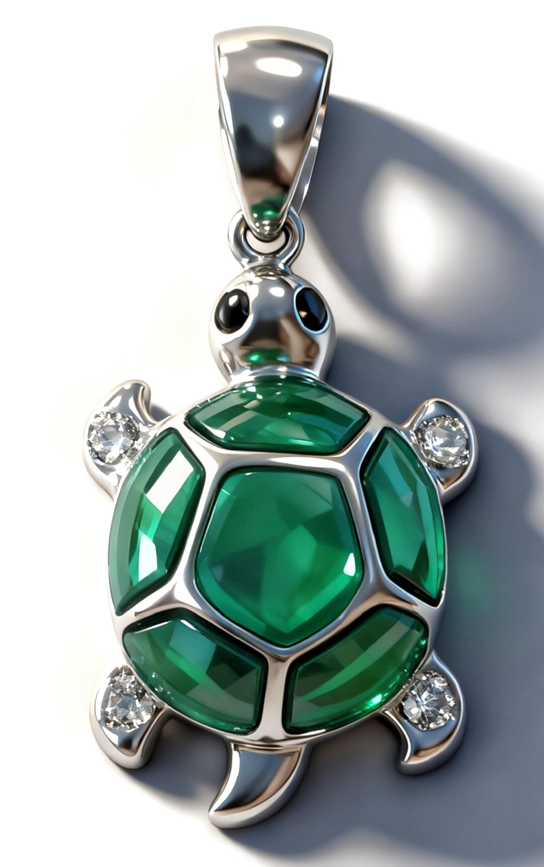 Подвеска, серебро, 925 проба, родирование, эмаль, фианит