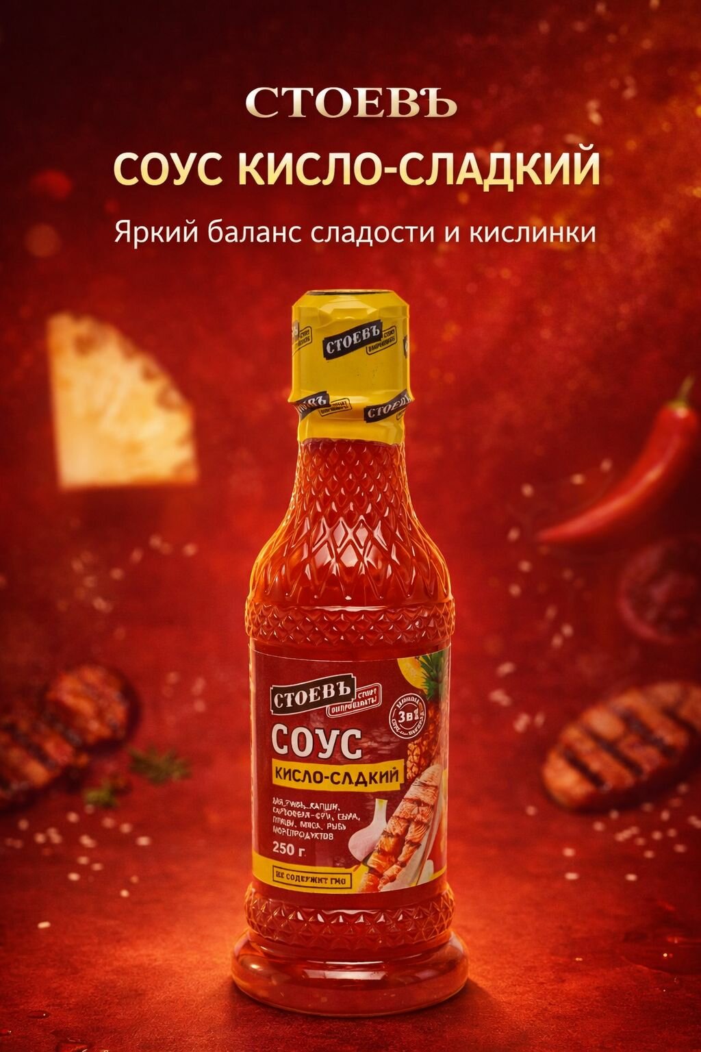 Соус Кисло-сладкий 250 грамм, 1 бутылка