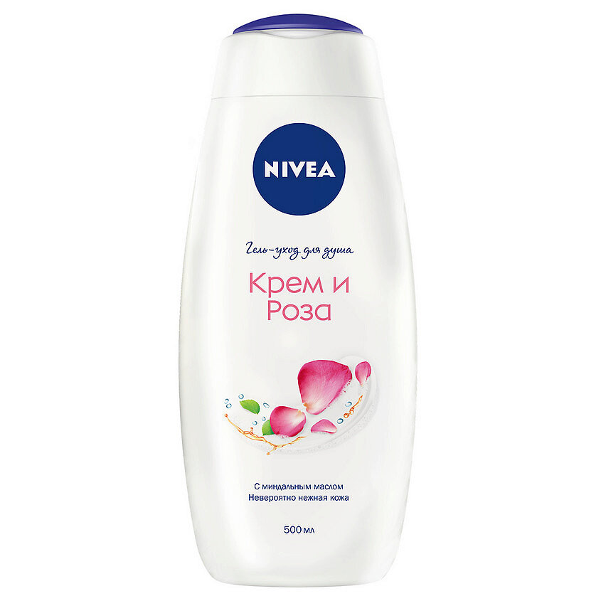 NIVEA Гeль-уход для душа Крем и Роза, 500 мл