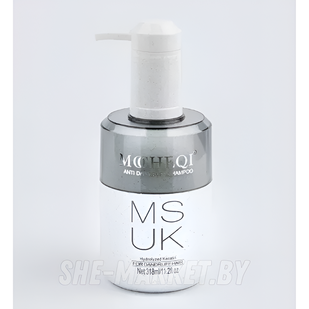 Шампунь против перхоти MOCHEQI MUSK с гидролизованным кератином и маслом жожоба, 318 мл