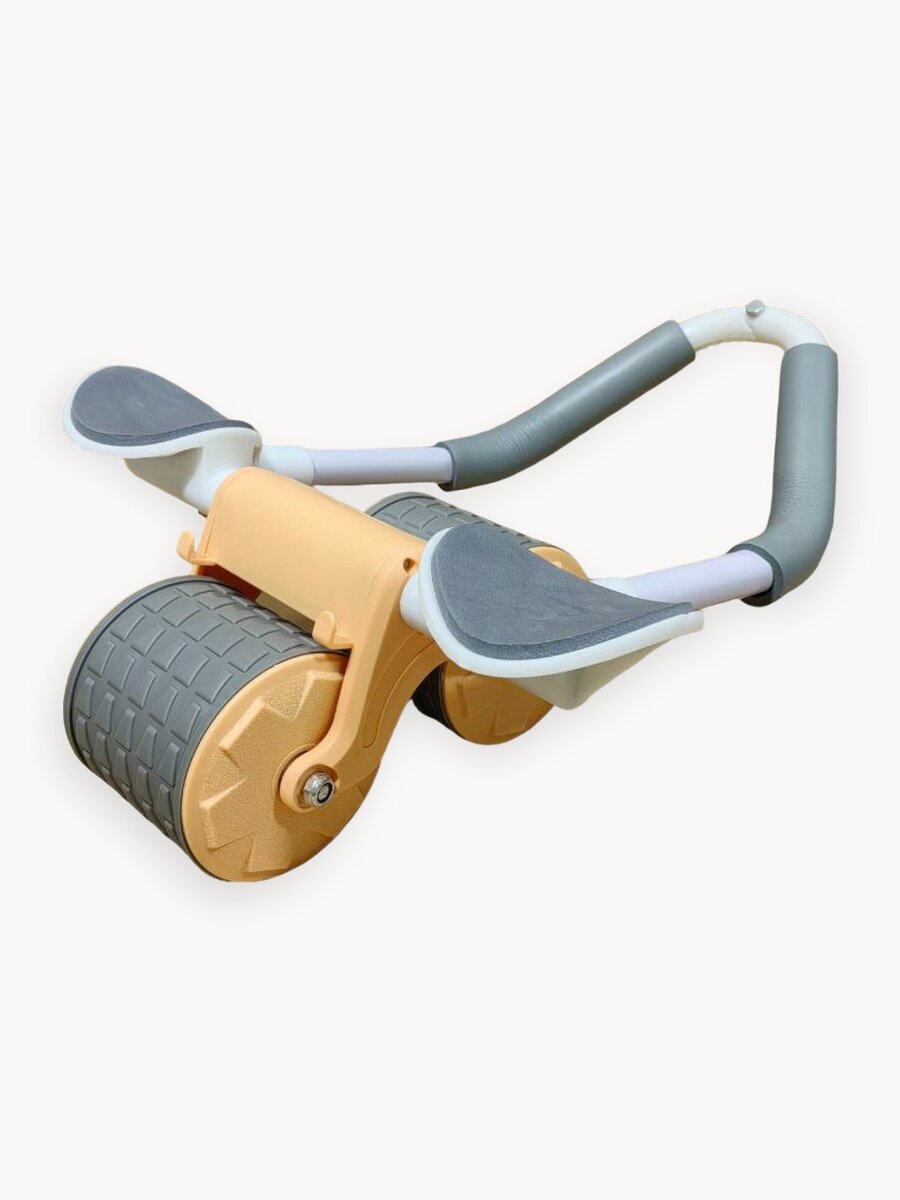 Ролик для пресса с возвратным механизмом Motiways, нагрузка до 100 кг, мягкие упоры, таймер, коврик в комплекте