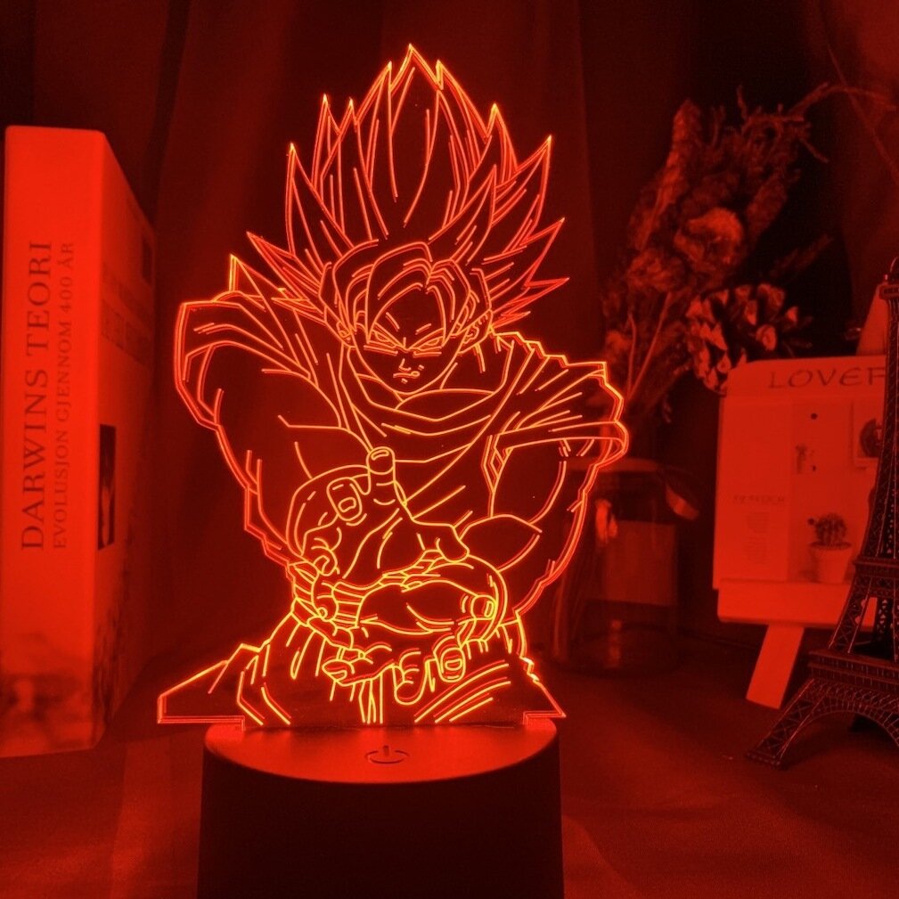 Dragon Ball Gotenks 3D светодиодный ночник детская спальня настольная лампа