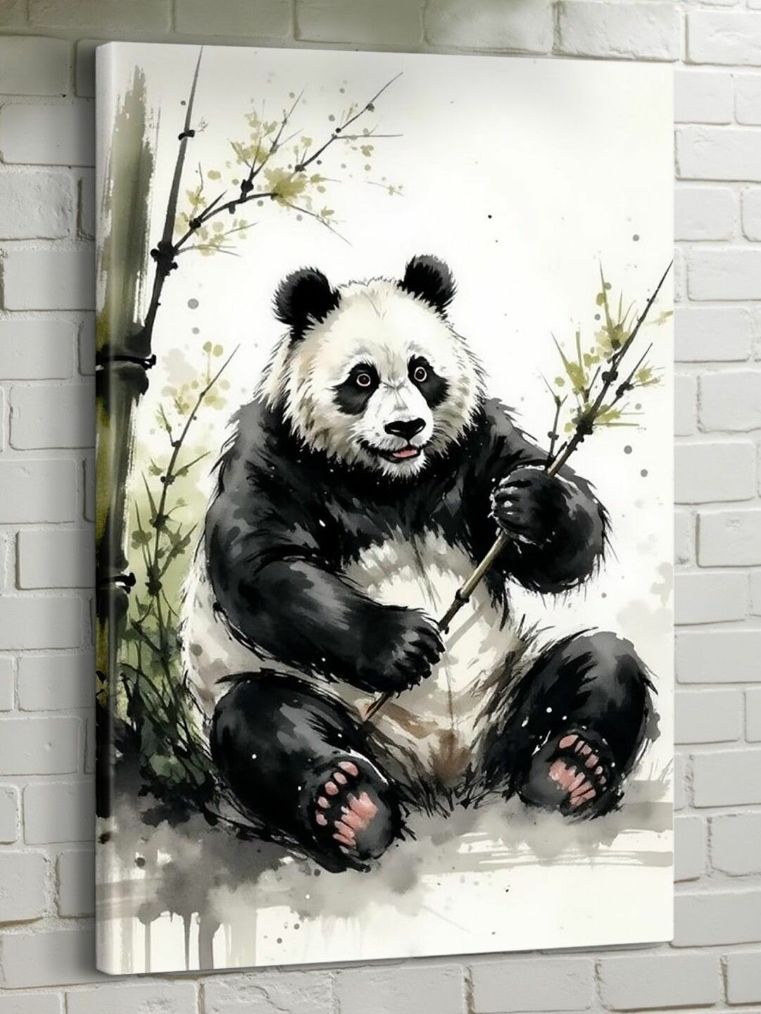 "Среди бамбука" - картина на холсте, 60x40 см.