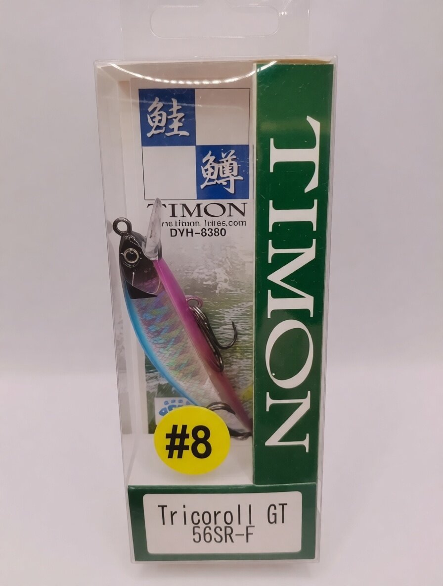 Воблер минноу Timon Tricoroll GT 56SR-F: 56 мм, 3.7 г, плавающий воблер на хищника