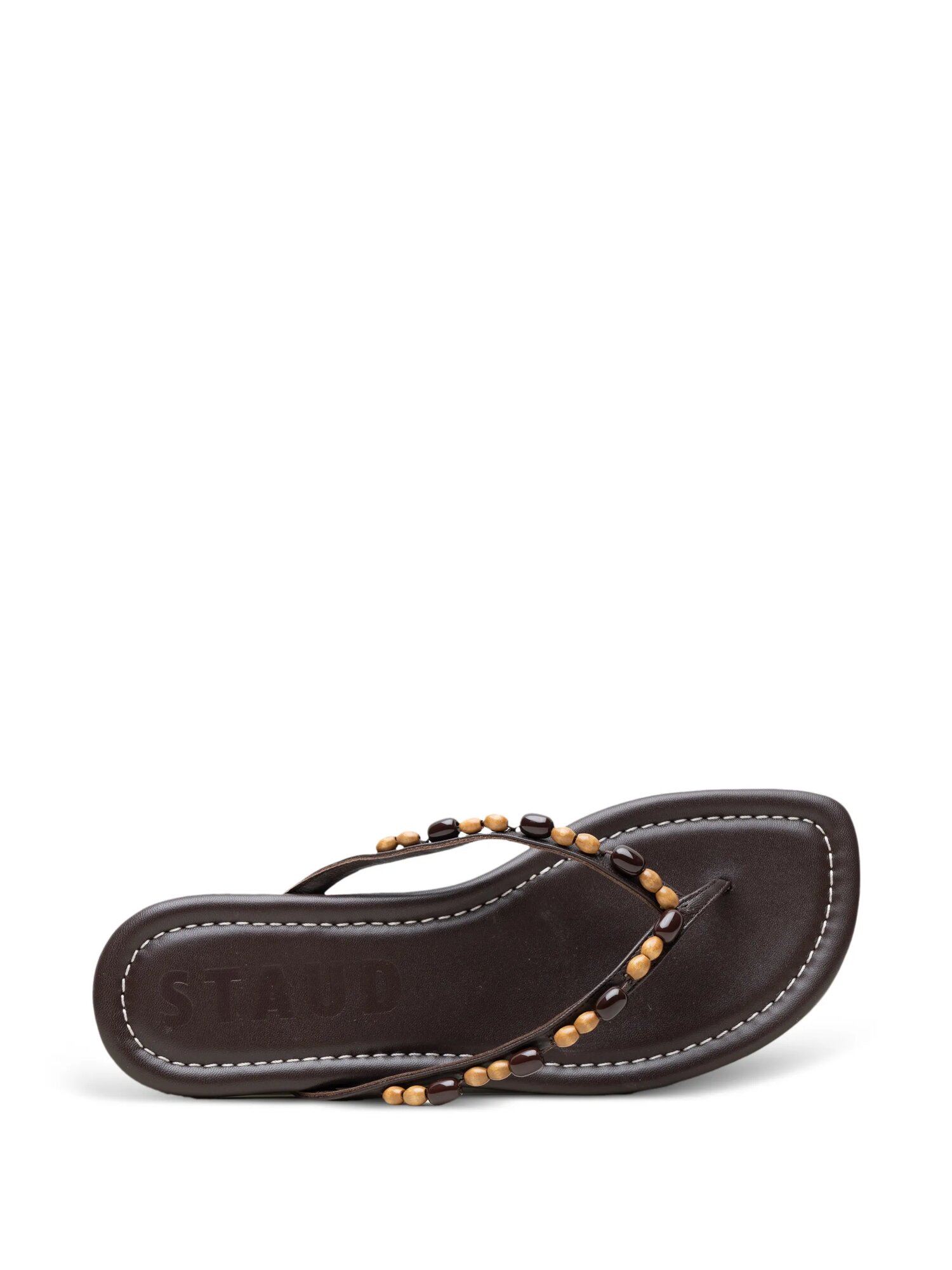 Босоножки Staud Freja flat sandals, размер 38, brown — фото 1