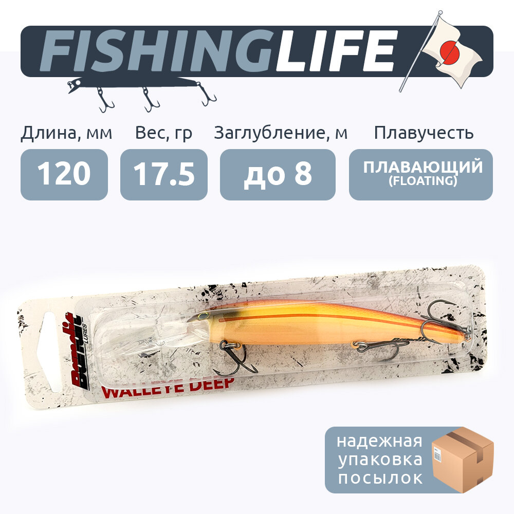 Воблер Bandit Walley Deep (120mm, 17.5gr, плавающий) - #2D31