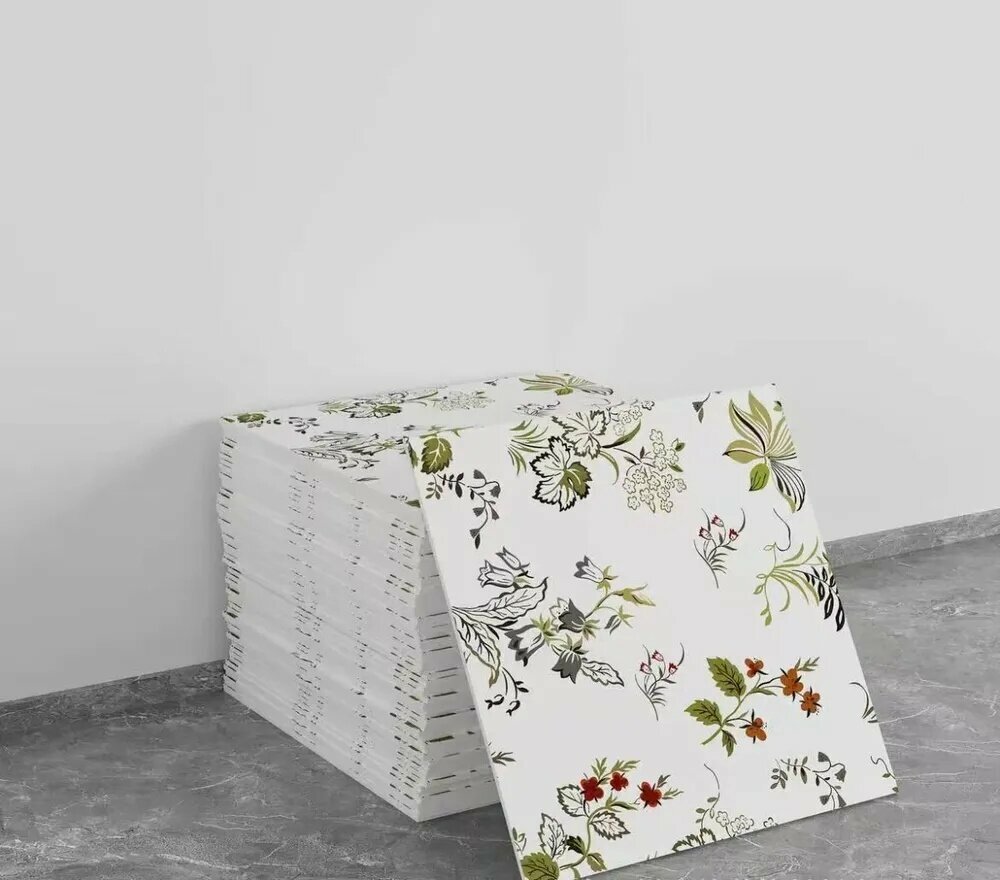Эксклюзивные моющиеся обои для кухни 30x30 см с фольгой, 10 самоклеющихся панелей