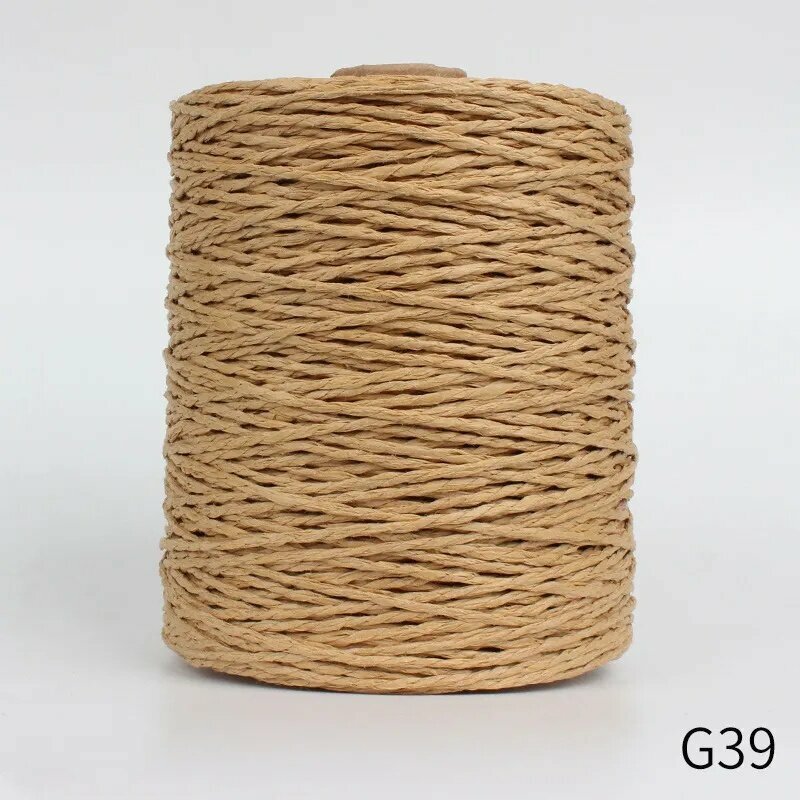 Пряжа из рафии, для вязания скрученная,280-300м