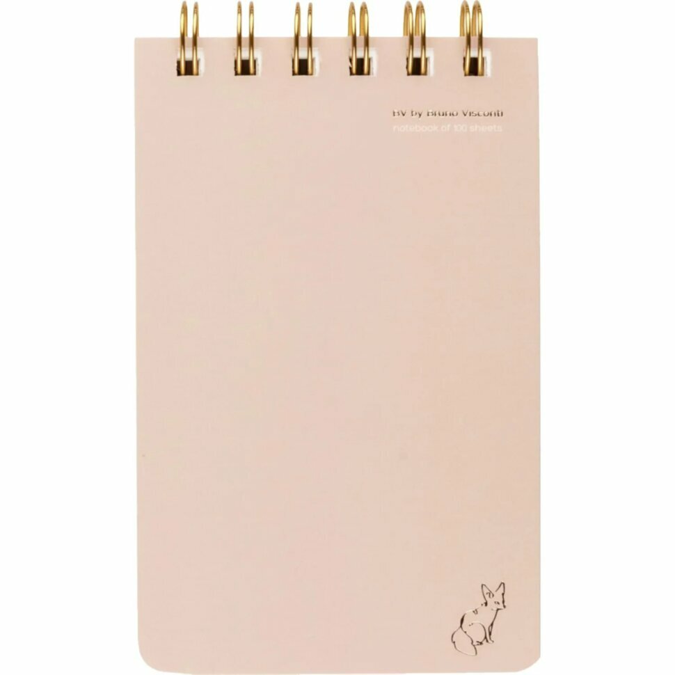Блокнот BV CUTE A6- 100л линейка гребень TOTAL BEIGE 3-100-005/17, 2513458