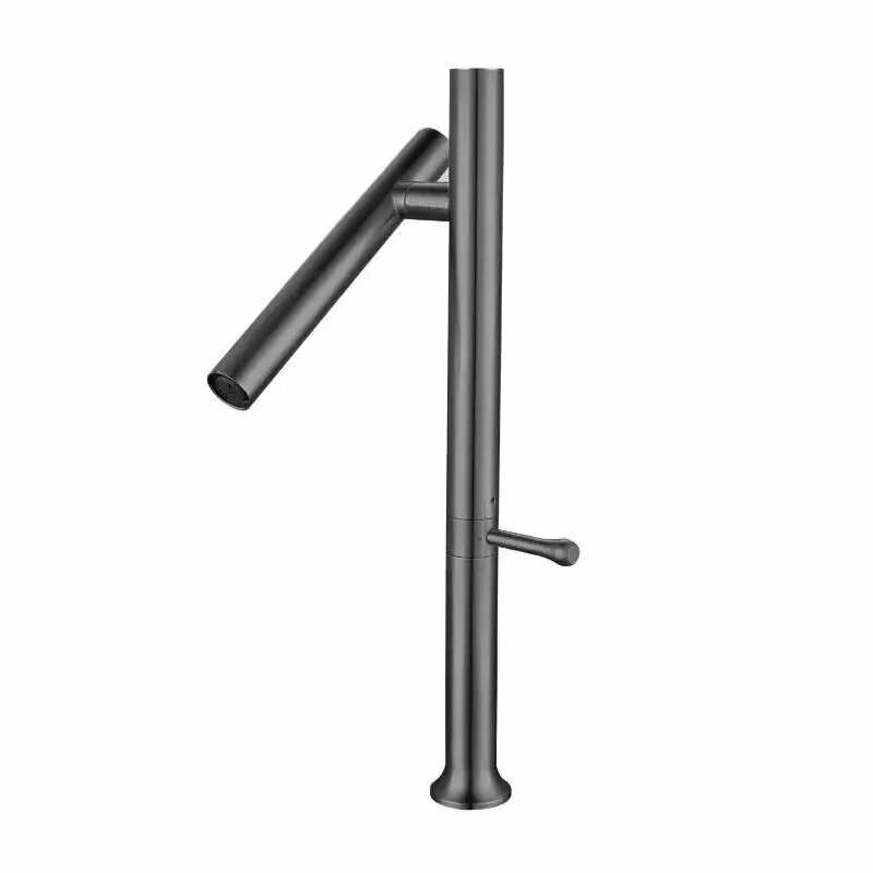 Кухонный кран смеситель для раковины из нержавеющей стали 304 с холодной и горячей водой, с одним ручком, 360 градусов поворот, керамическое золотник, складной с шлангом