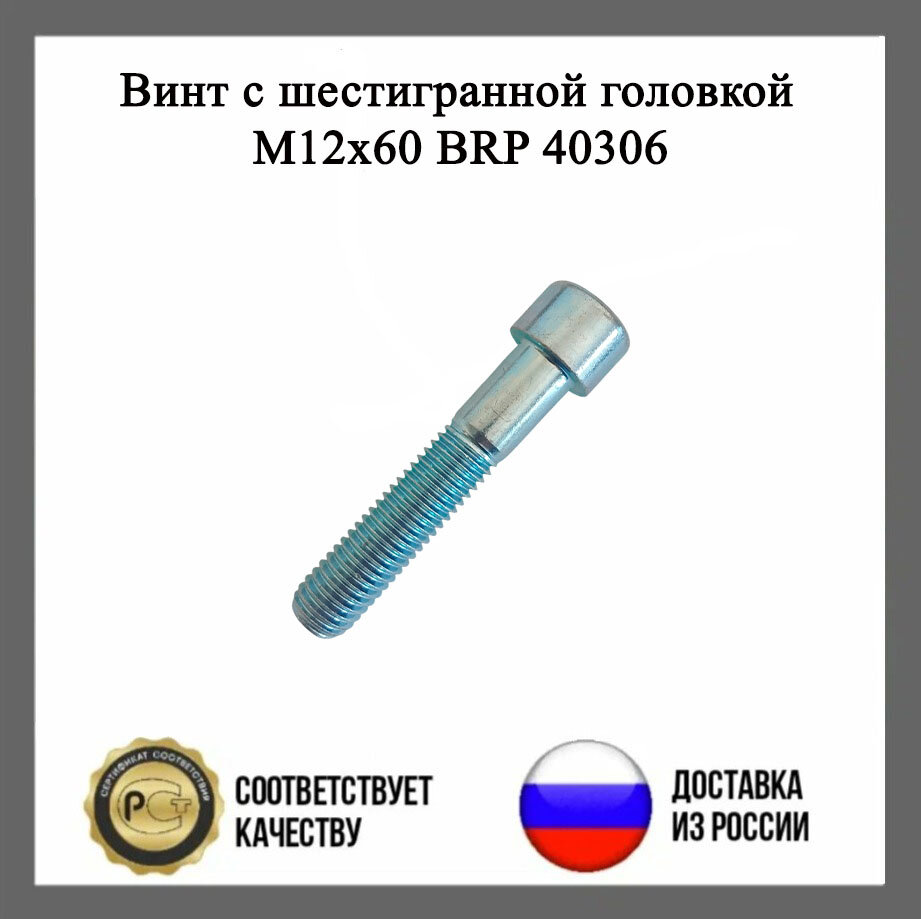 Винт с шестигранной головкой M12x60 BRP 40306