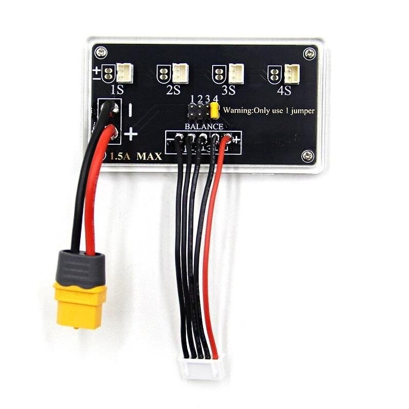 Плата балансирующей зарядки 1S LiPo аккумулятора, разъём PH2.0, вход XT60, для RC авиамоделей аксессуар