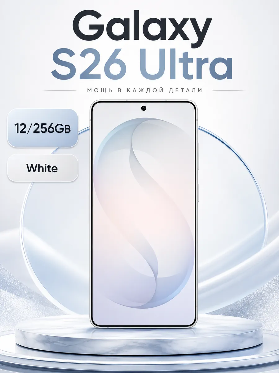 Смартфон Samsung Galaxy S26 Ultra, 12/256 Гб, цвет White (Белый)