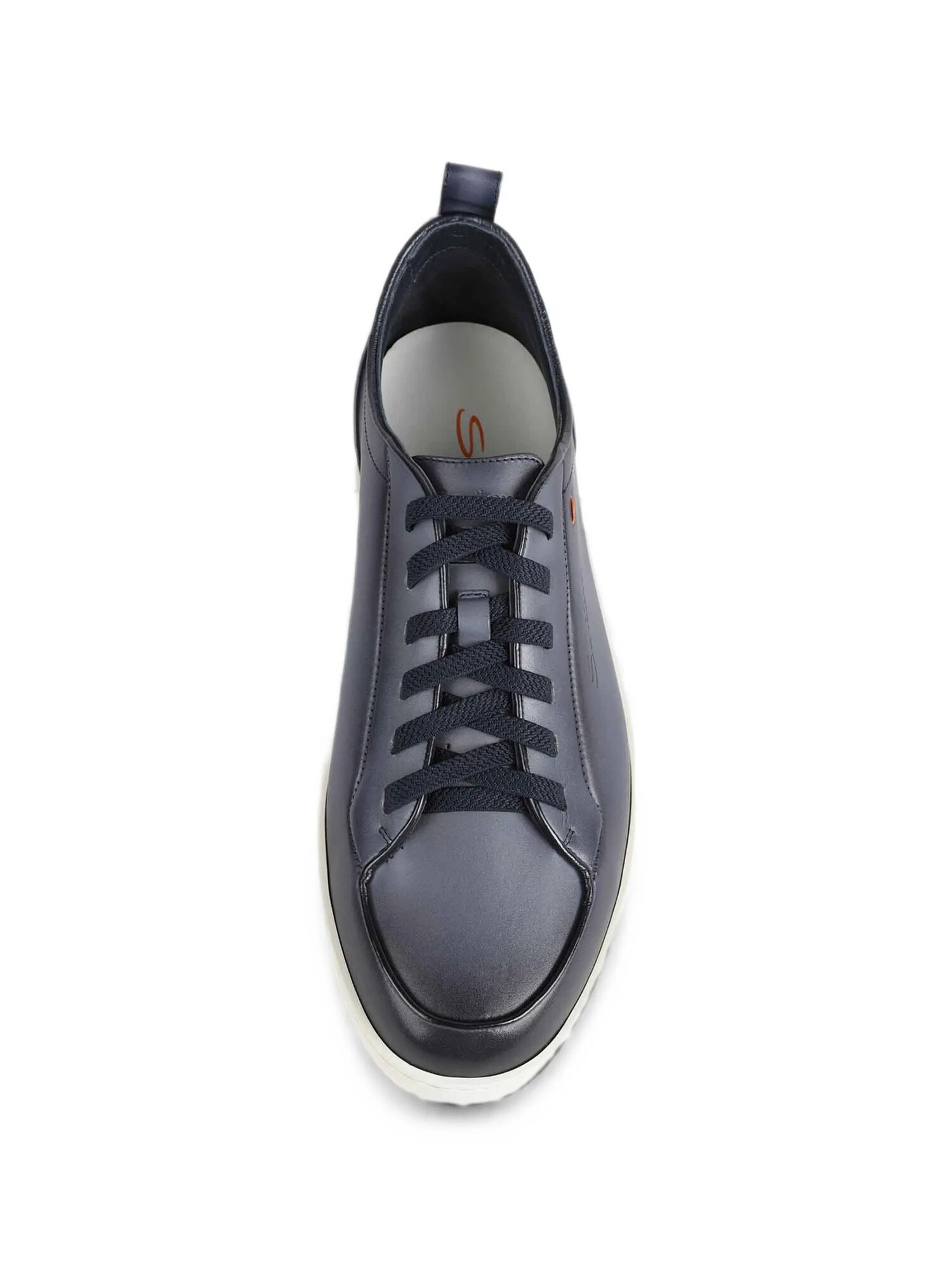 Кроссовки Santoni Logo-debossed leather sneakers, размер 44-44.5 — фото 1
