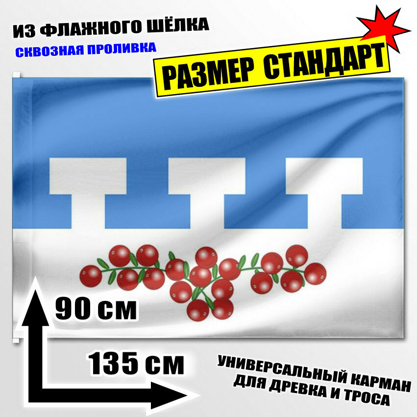 Флаг Аспинского сельского поселения (Пермский край) 135x90 см.