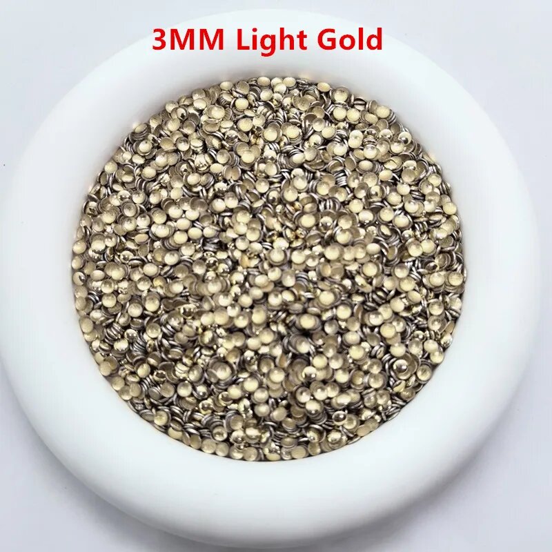 Металлические шпильки 3 мм Light Gold 144 шт