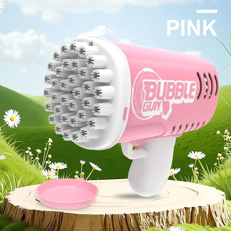 Ручная машинка для пузырей Bubble Gun, Розовый
