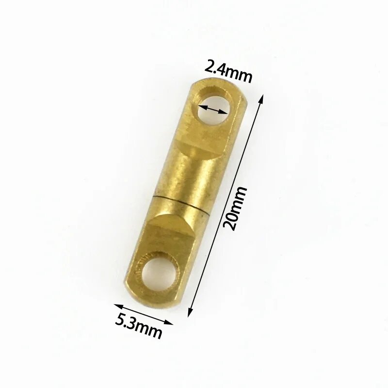 Meetee Твердые латунные поворотные двойные D-пряжки 2/5 шт 5Pcs, ZL2031-Brass-5mm