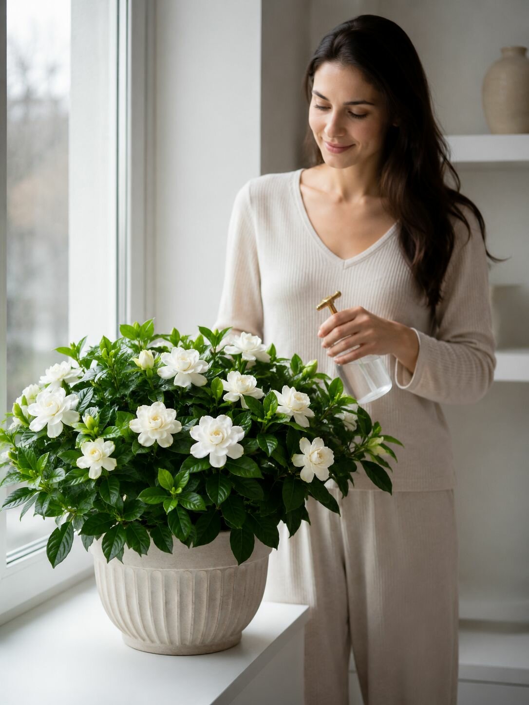 Гардения Жасминовидная (Gardenia Jasminoides) D9см, живое растение